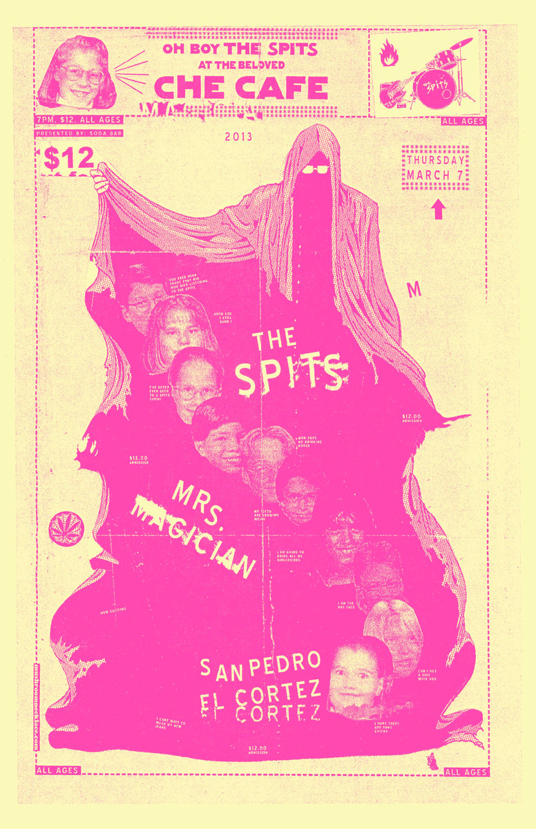 Poster - The Spits @ Che Cafe - 03.07.2013 – Soda Bar Merch